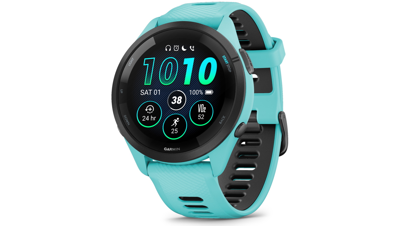Garmin Forerunner 265 Smart Watch - Black Bezel with Aqua Case and Aqua ...
