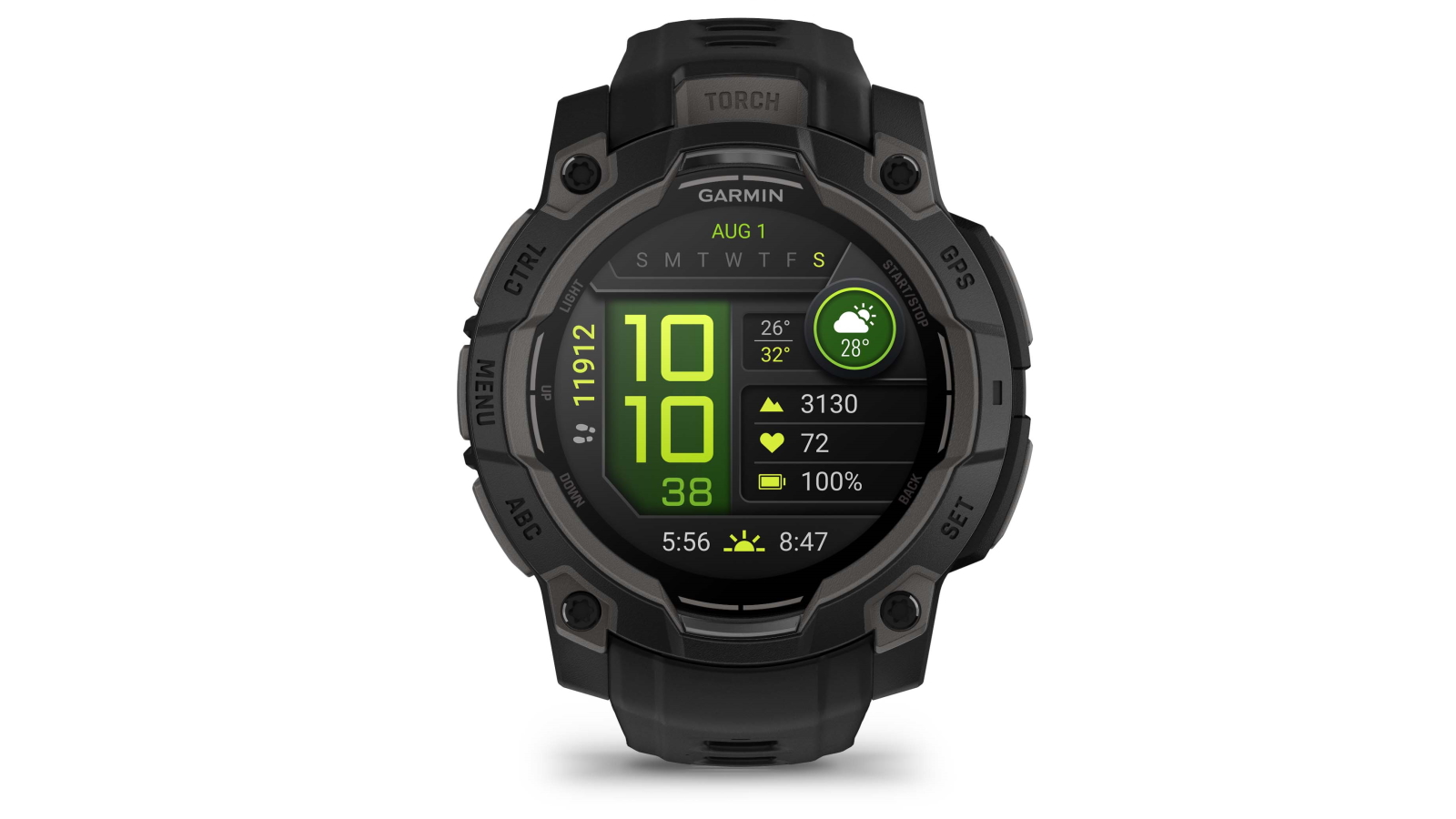 Garmin Instinct 3 45mm AMOLED Rugged GPS Smart Watch - Black with Black ...