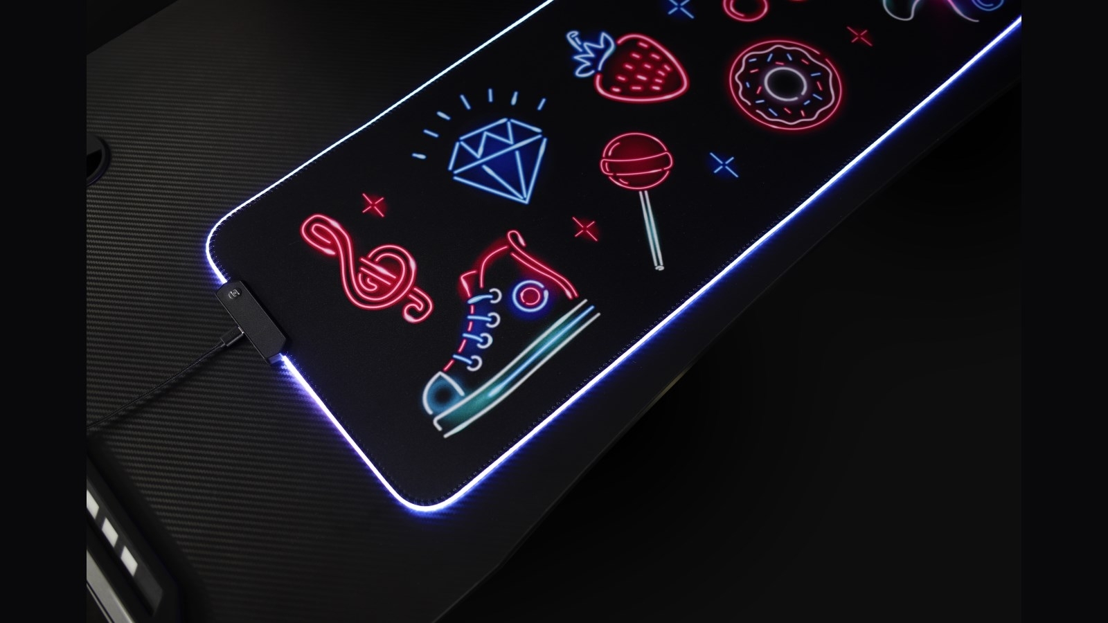Powerwave RGB XL Gaming Mouse Pad - Neon Party | Joyce Mayne