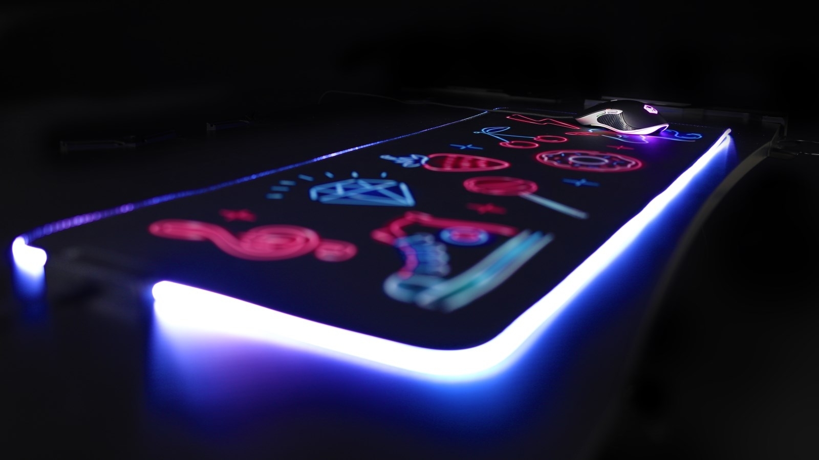 Powerwave RGB XL Gaming Mouse Pad - Neon Party | Joyce Mayne