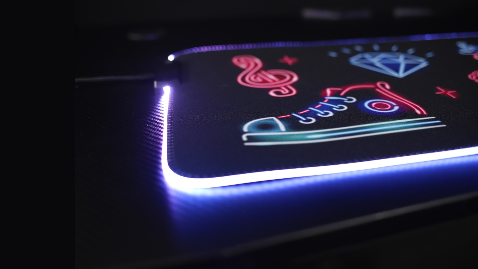 Powerwave RGB XL Gaming Mouse Pad - Neon Party | Joyce Mayne