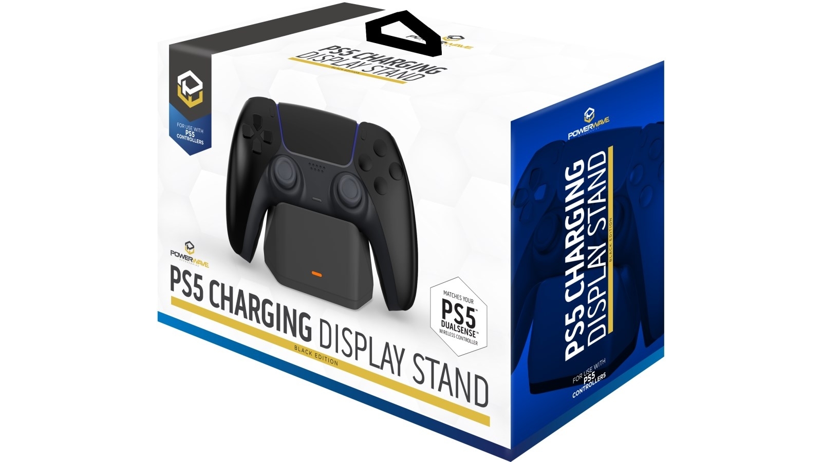 Powerwave PS5 DualSense Charging Display Stand - Black | Joyce Mayne