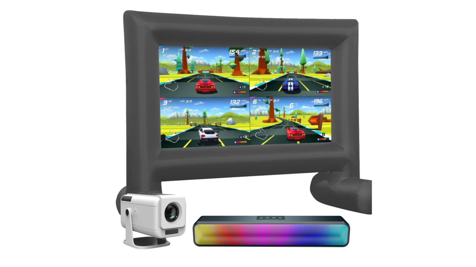 Precision Outdoor Projector Soundbar Screen Bundle | Joyce Mayne