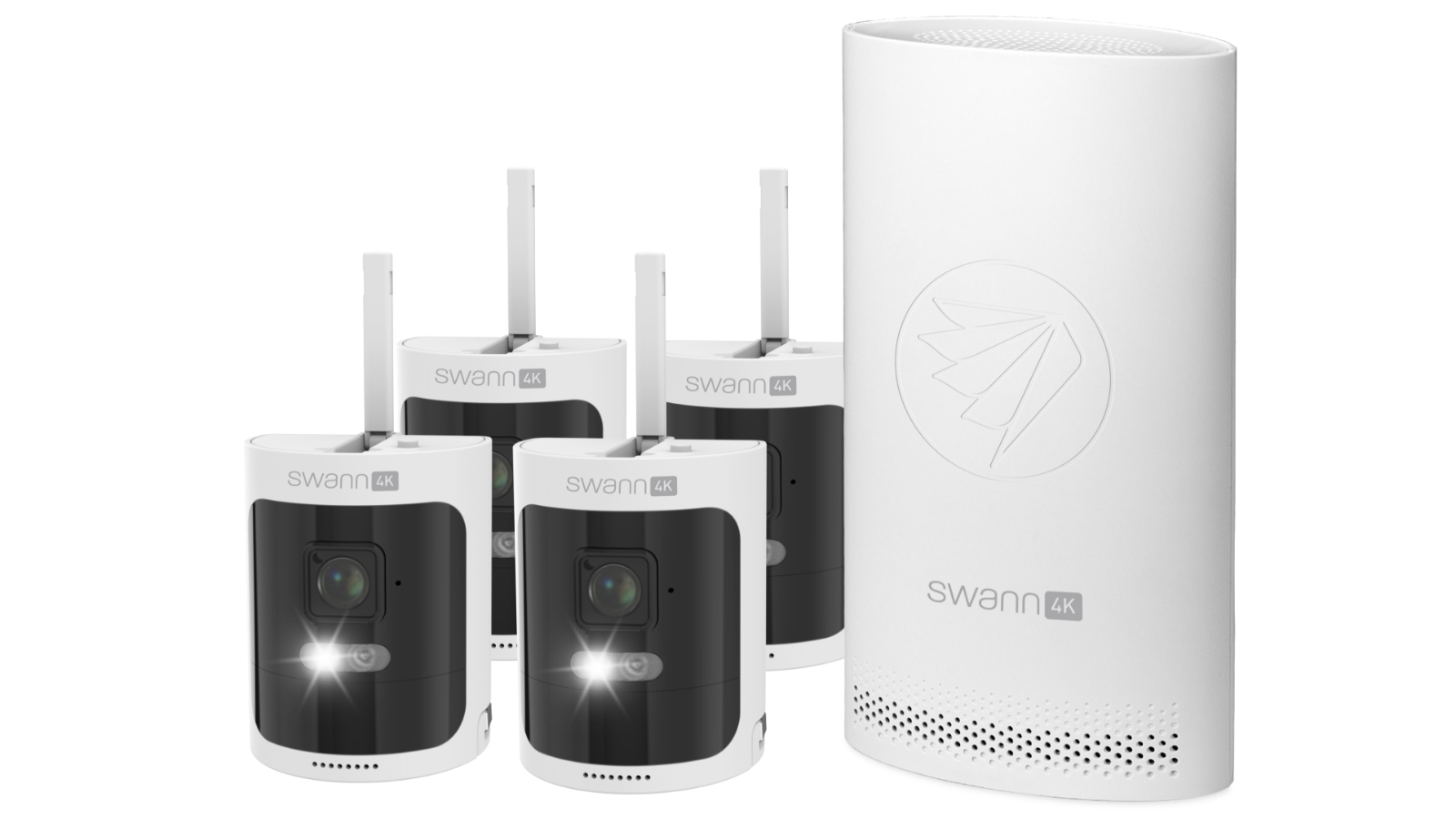 Swann AllSecure4K Wireless Security Cameras, Hub with 64GB MicroSD ...