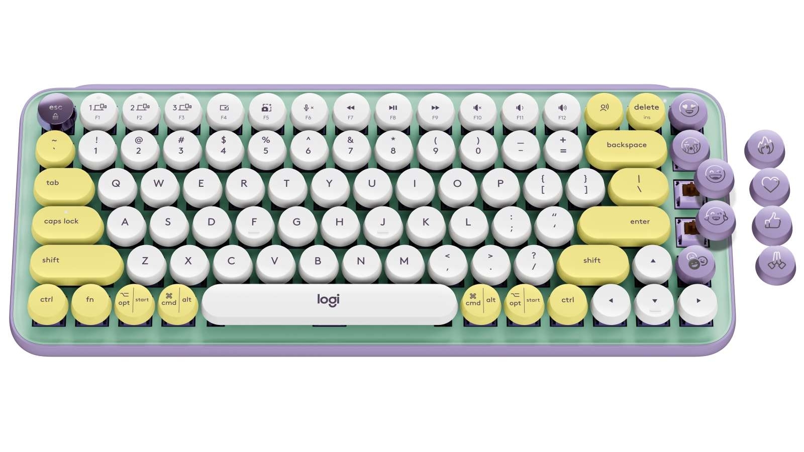 Logitech POP Keys Wireless Mechanical Emoji Keyboard - Daydream Mint ...