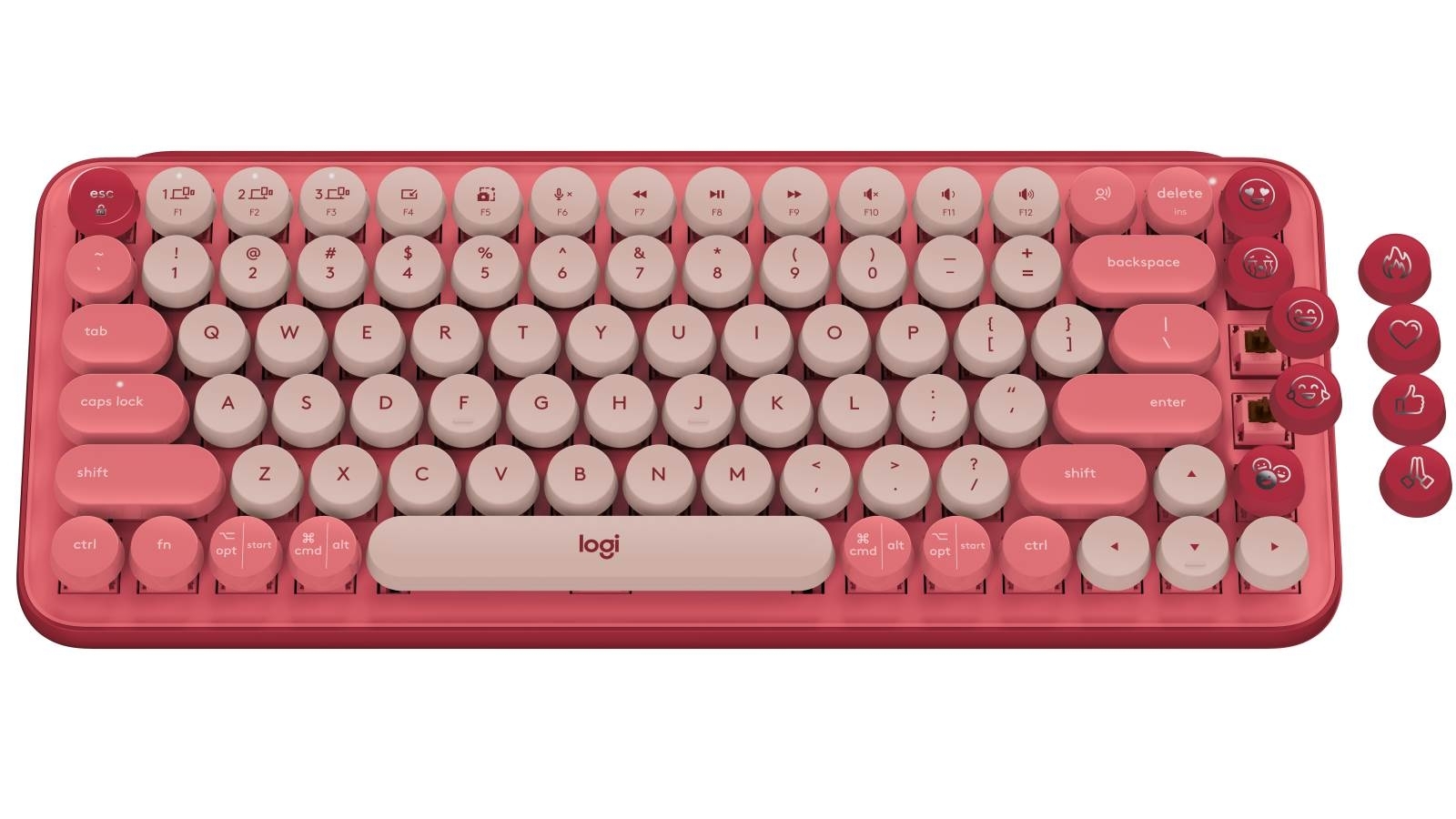 Logitech POP Keys Wireless Mechanical Emoji Keyboard - Heartbreaker ...