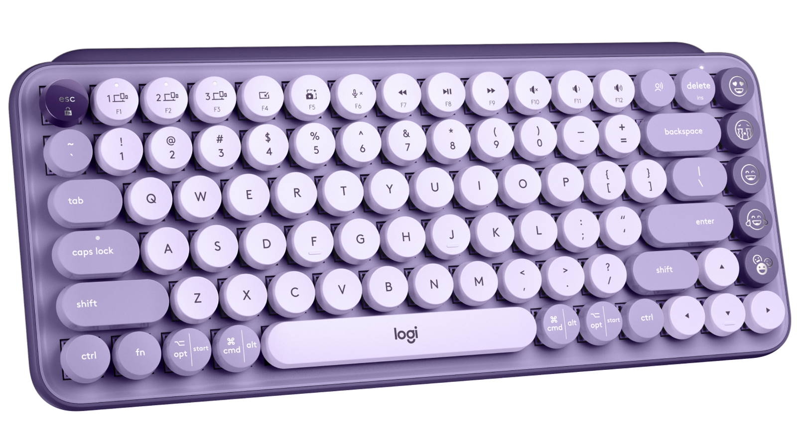 Logitech POP Keys Wireless Mechanical Emoji Keyboard - Lavender | Joyce ...