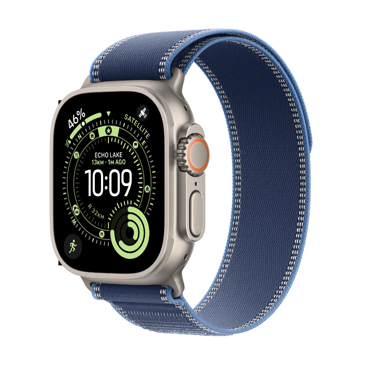 Apple Watch Ultra3 GPS + Cellular 49mm Natural Titanium Case with Blue ...