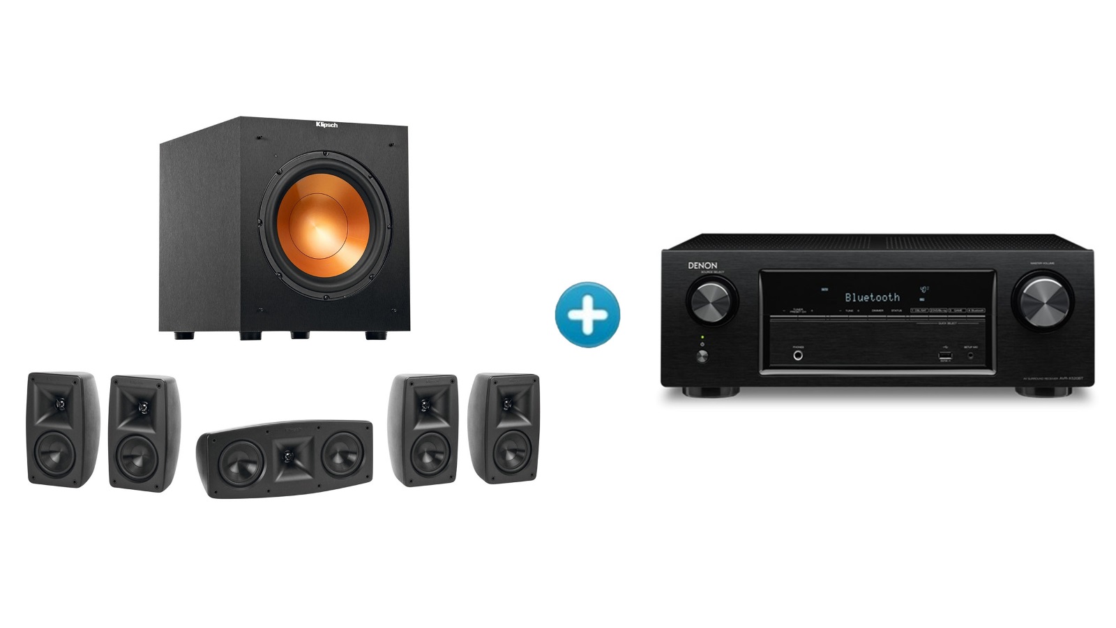 Denon 5.1 Channel AV receiver and Klipsch Quintet 5.1 Channel Home ...