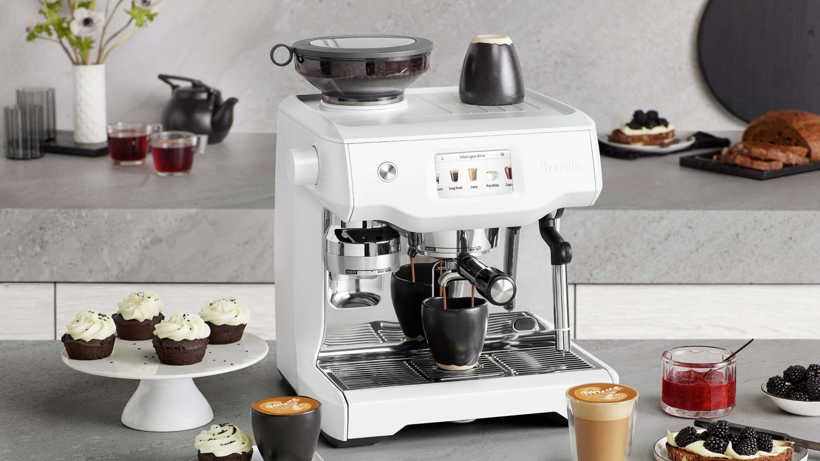 Breville The Oracle Touch Coffee Machine - Sea Salt | Joyce Mayne