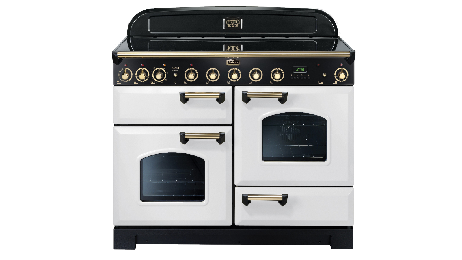 Falcon Classic Deluxe 1100mm Brass Fitting Induction Range Freestanding ...