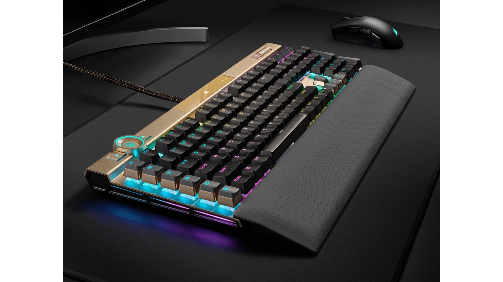 Corsair K100 RGP Optical-Mechanical Gaming Keyboard - Midnight Gold ...