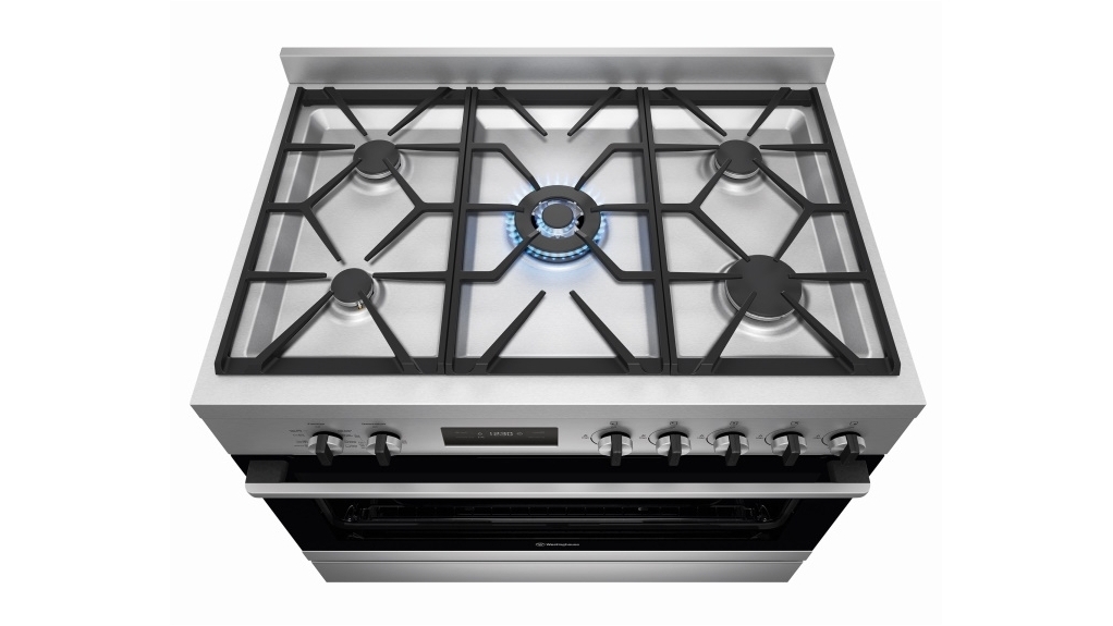 Westinghouse 90cm Dual Fuel Upright 5 Gas Burners - Stainless Steel ...