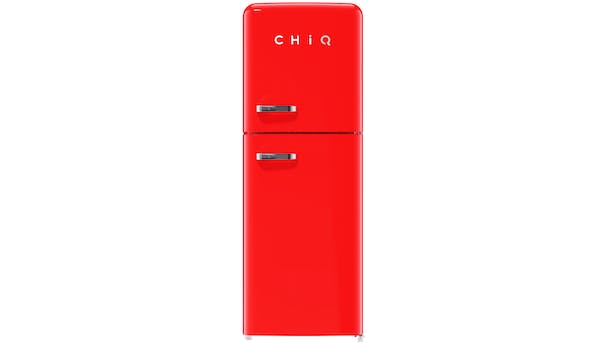 CHiQ 202L Retro Style Top Mount Fridge - Red | Joyce Mayne