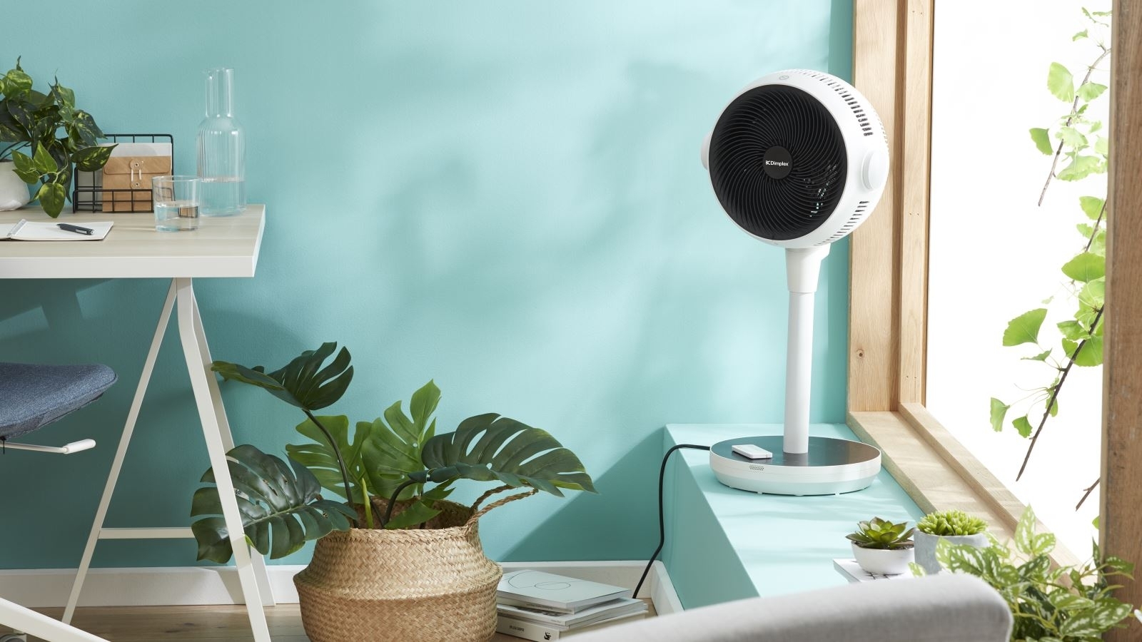 Dimplex Heat & Cool Air Circulator Pedestal Fan - White | Joyce Mayne