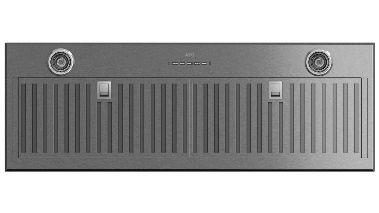 AEG 86cm Integrated Rangehood with Offboard Motor - Dark Stainless ...