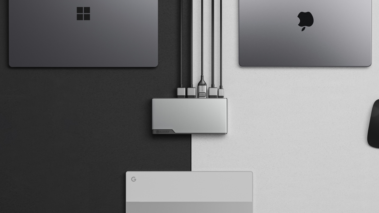 Alogic DV4 Quad Display Universal Docking Station with 100W Power ...