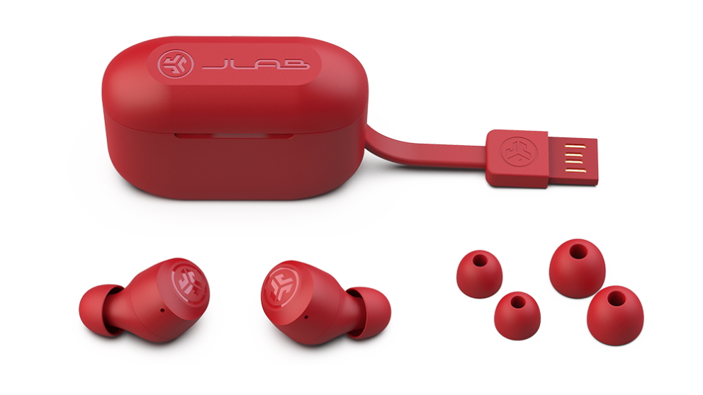 JLab GO Air POP True Wireless Earbuds - Red | Joyce Mayne