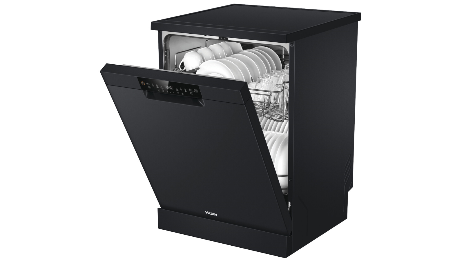 Haier 15 Place Setting Freestanding Dishwasher with Advanced Wash ...