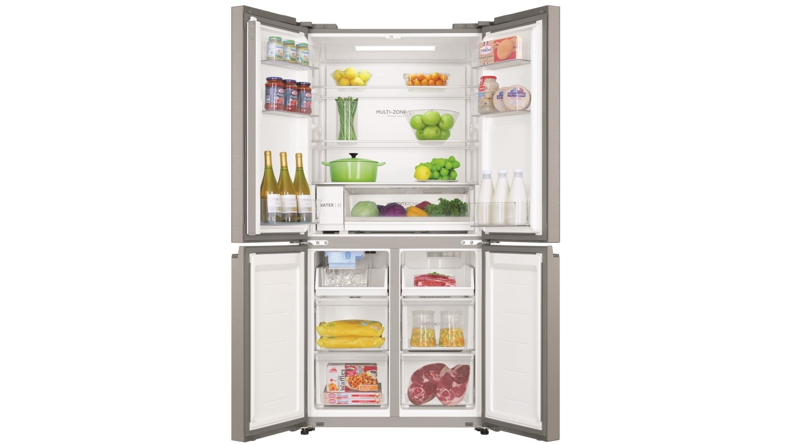 Haier 508L Quad Door Fridge with Ice & Plumbed-in Water Dispenser ...