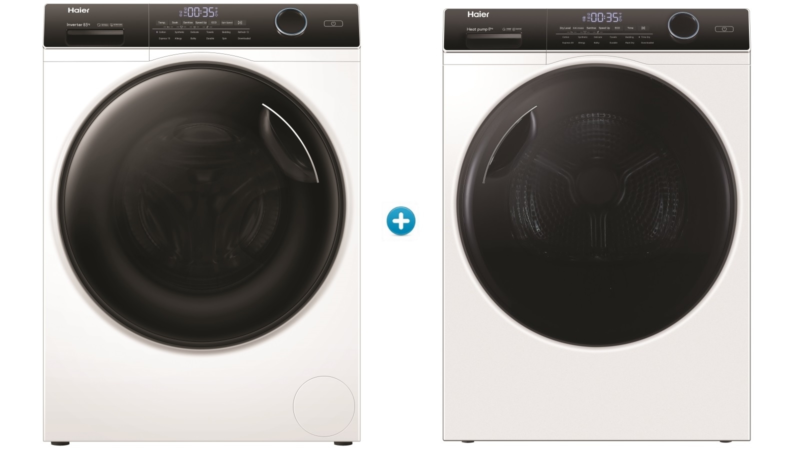 Haier 8.5kg Front Load Washing Machine plus 8kg Heat Pump Dryer Package ...