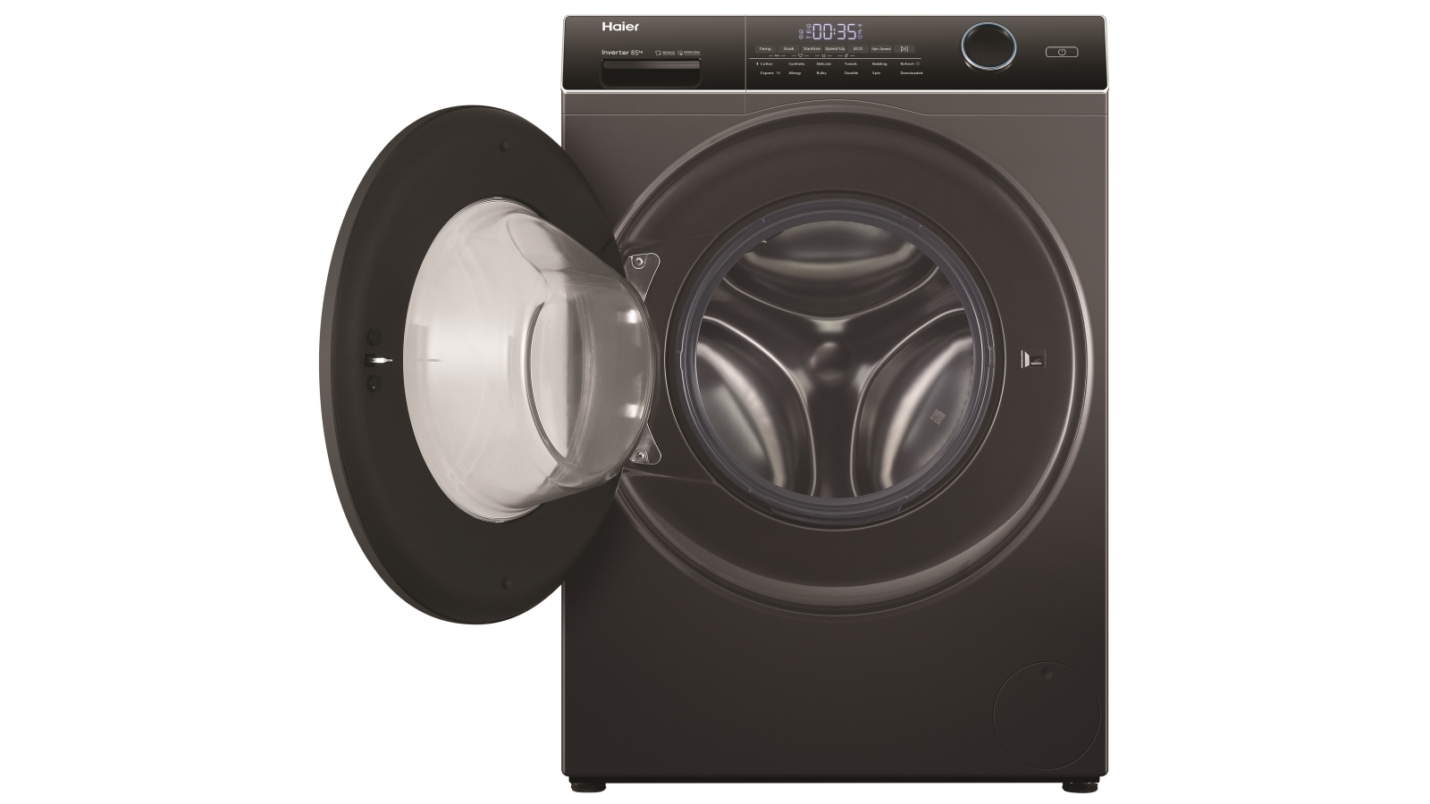 Haier 8.5kg Front Load Washing Machine - Black | Joyce Mayne