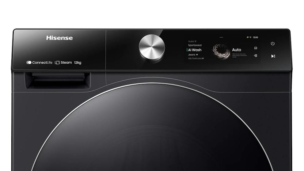 Hisense 12kg Front Load Washing Machine - Charcoal Black | Joyce Mayne