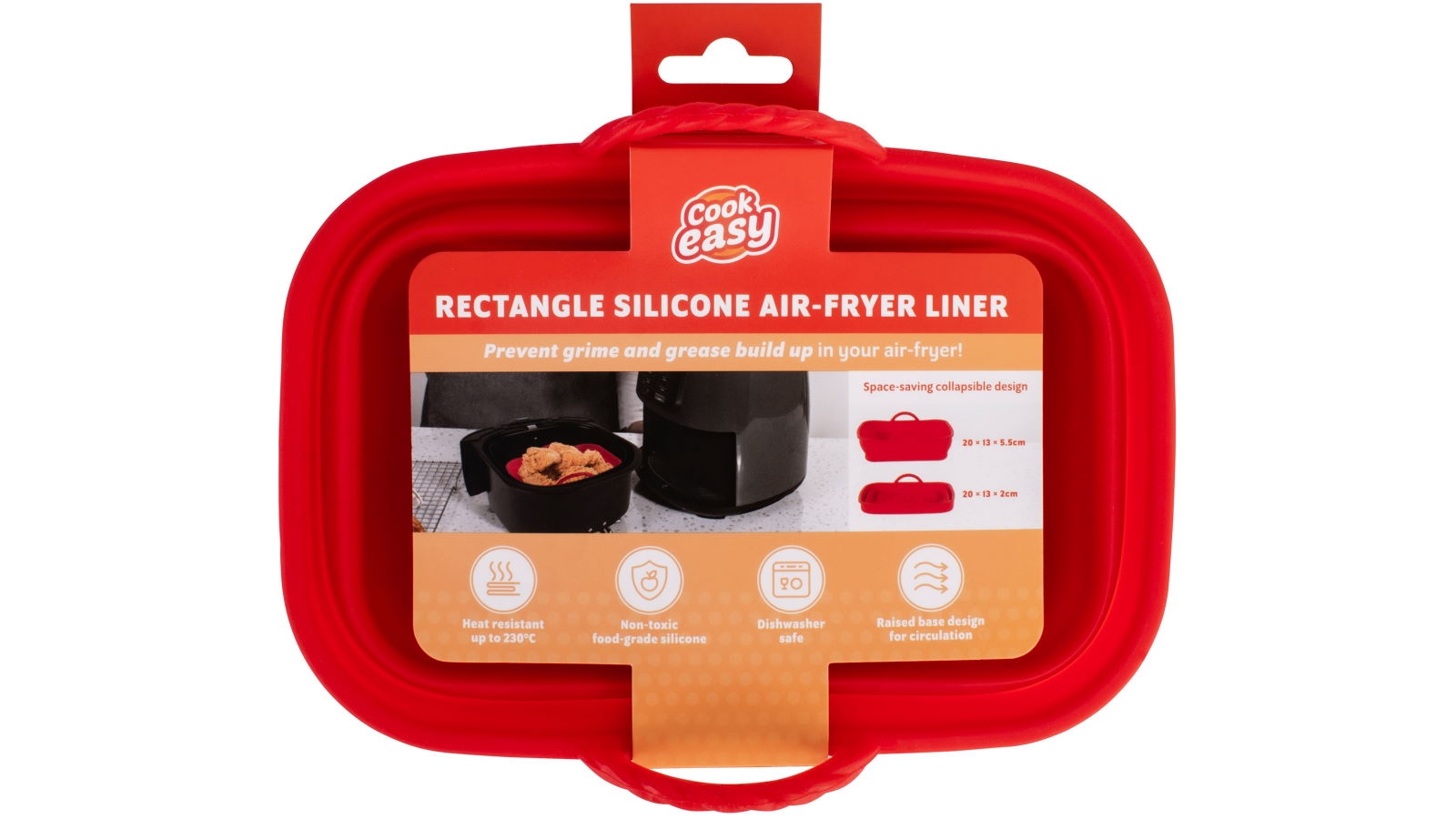 Cook Easy Collapsible Rectangle Air Fryer Liner | Joyce Mayne