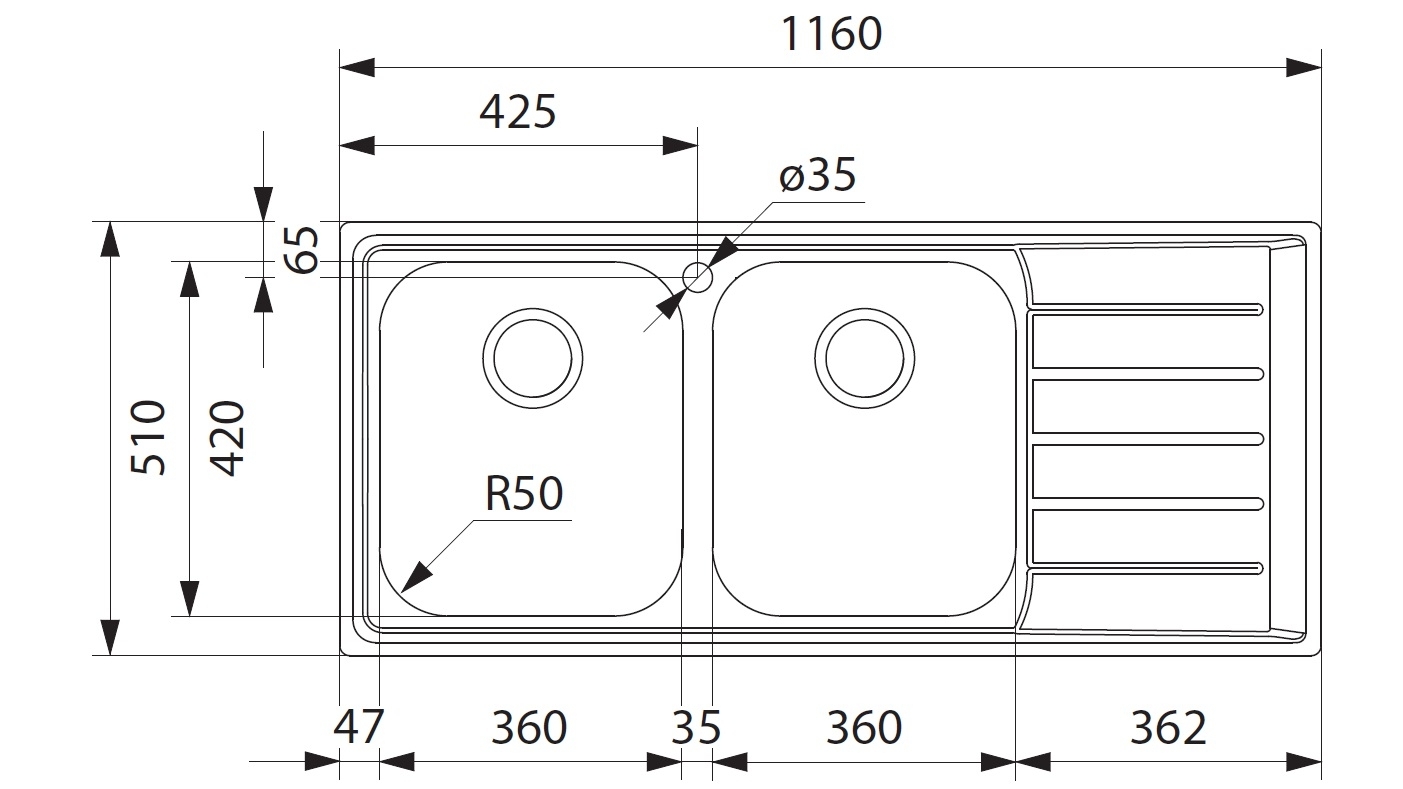 Franke Neptune NEX 621 Double Bowl Inset Sink | Joyce Mayne