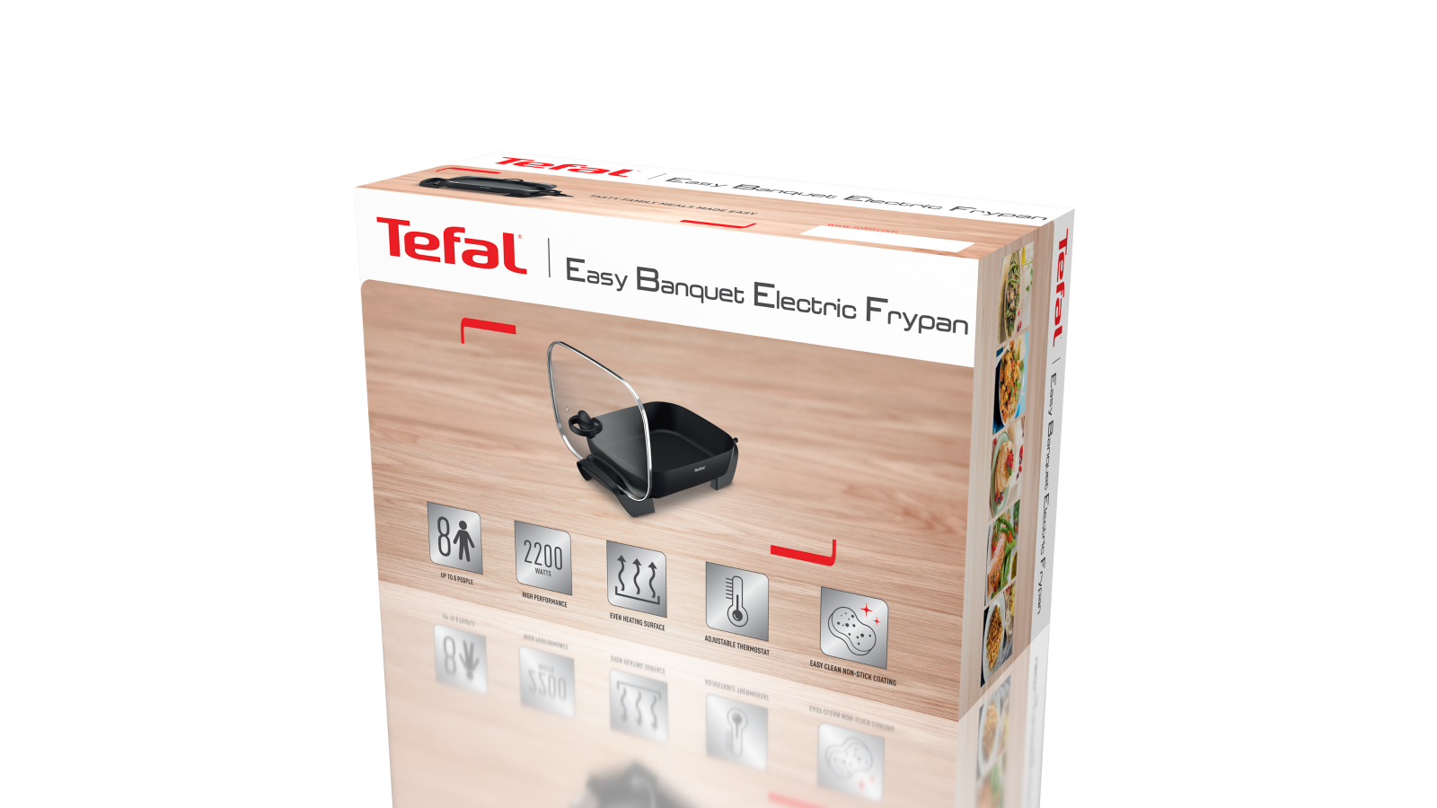 Tefal 2200W Easy Banquet Electric Frypan - Matte Black | Joyce Mayne