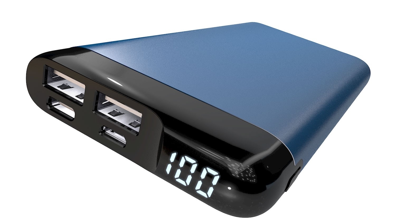 Laser 10000mAh Power Bank with LED Display - Blue | Joyce Mayne