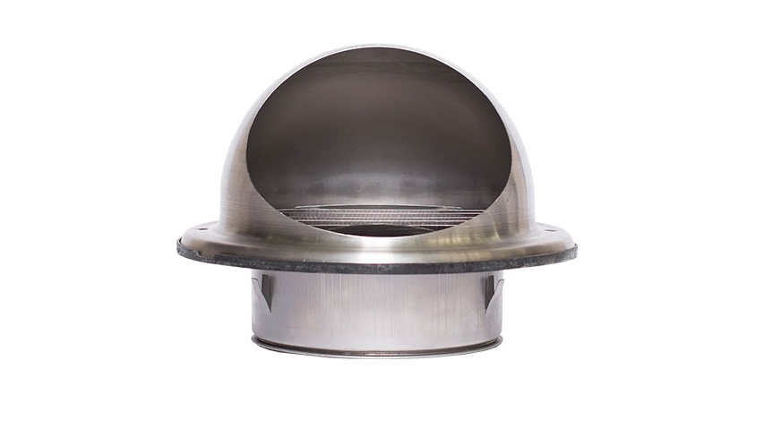 Sirius 15cm Stainless Steel External Fixed Louvre Wall Vent Dome Rain ...