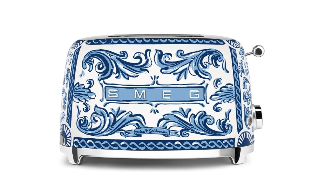 Smeg Dolce and Gabbana 2 Slice Toaster - Blu Mediterraneo | Joyce Mayne