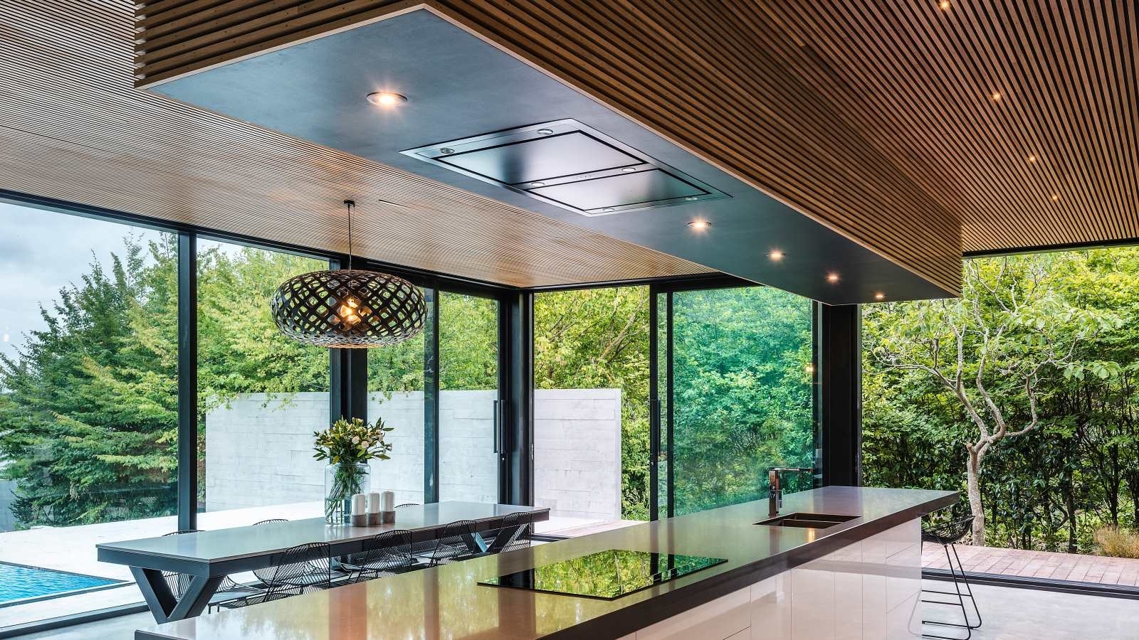 Schweigen 120cm Black Glass Ceiling Cassette Rangehood with Isodrive ...