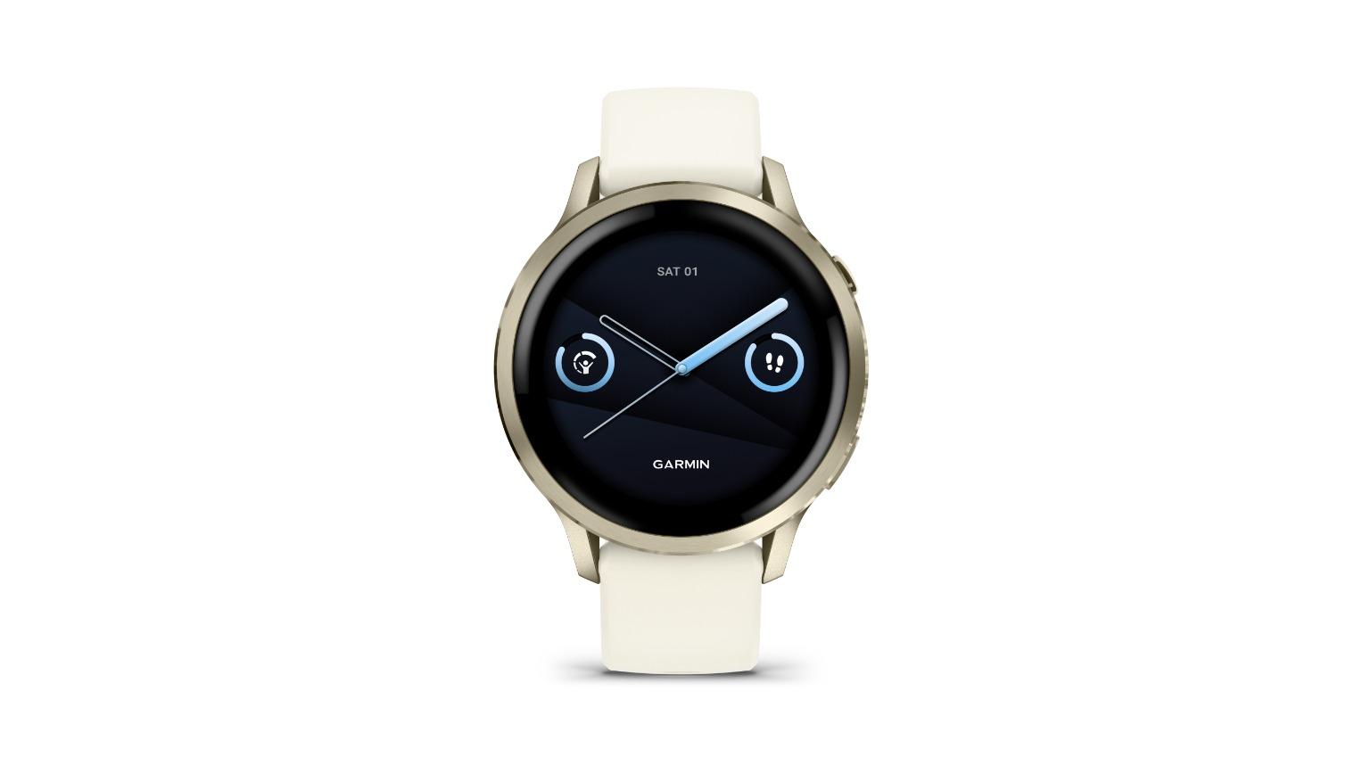 Garmin Venu 4S GPS Smart Watch 41mm - Lunar Gold with Bone Band | Joyce ...