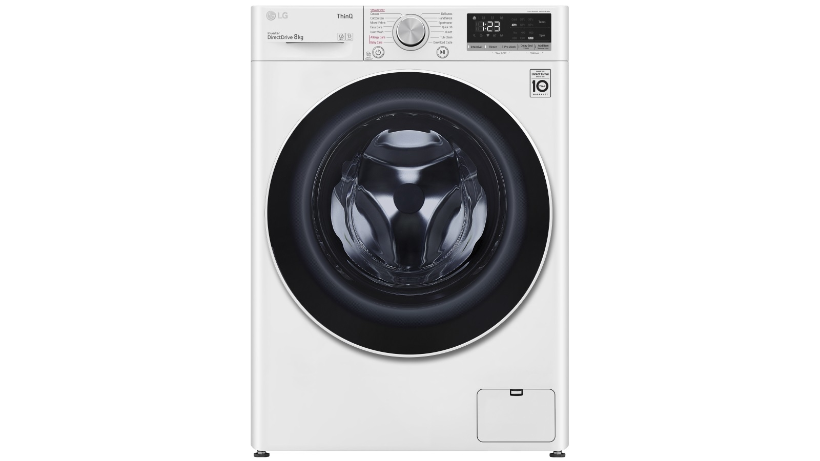 LG Series 5 8kg Front Load Washing Machine - White | Joyce Mayne