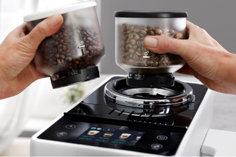 DeLonghi Rivelia Automatic Coffee Machine - White | Joyce Mayne